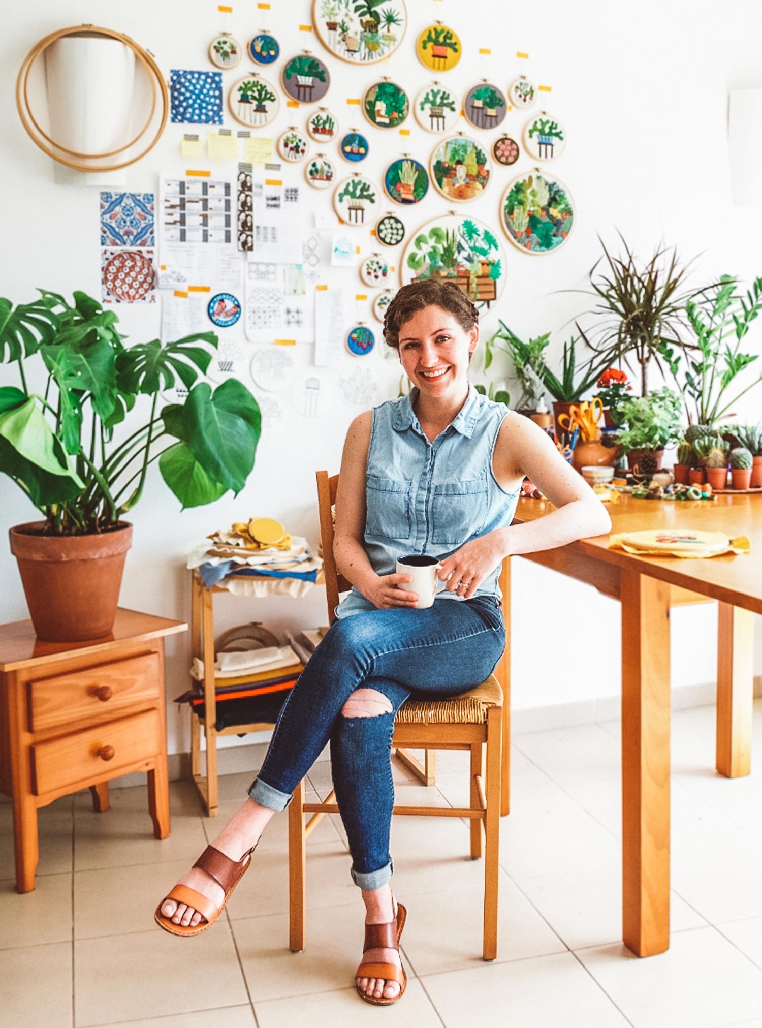 Cactus Embroidery Workshop with Sarah K. Benning - Joshua Tree, CA